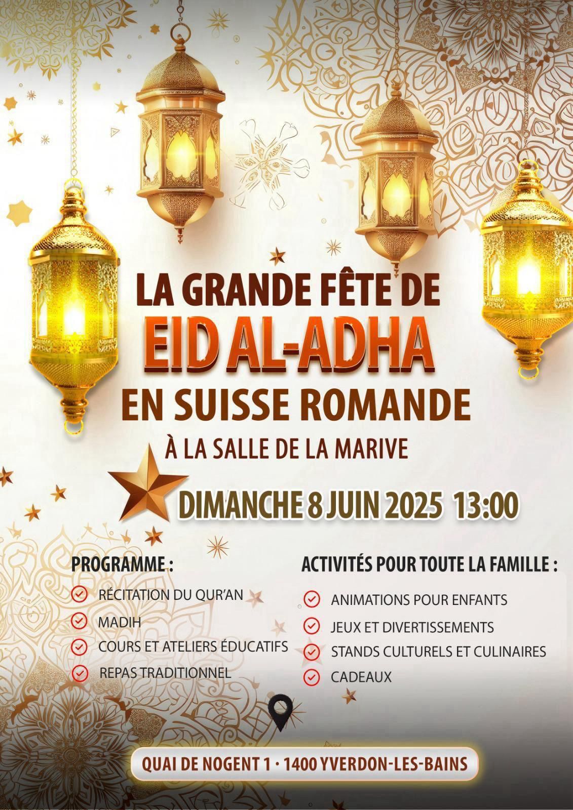 La grande fête de Aid Al-Ad-Haa 2025 - Mosquée de Neuchâtel